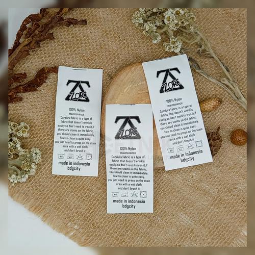 Jual Label satin premium/label satin print/label satun sablon/label ...