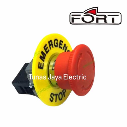 Jual Emergency Stop Push Button Lock 22mm 1NC (LAY5-BS542)+Name Plate ...
