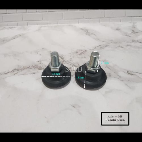 Jual Adjuster M8 ( Baut 8, Mur 13 ) Diameter 32 / Karet Penstabil Kaki ...