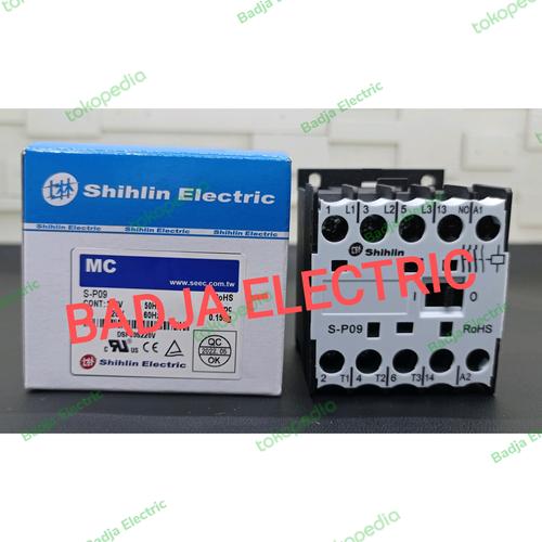 Jual Kontaktor Mini S-P09 Shihlin AC3-10,1A AC1-20A 24V/48V/110V/220V ...