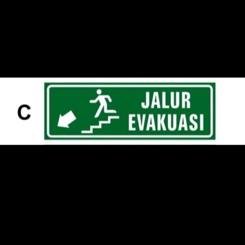 Jual stiker SIGN K3 RAMBU JALUR EVAKUASI TANGGA KIRI KANAN - GAMBAR C ...