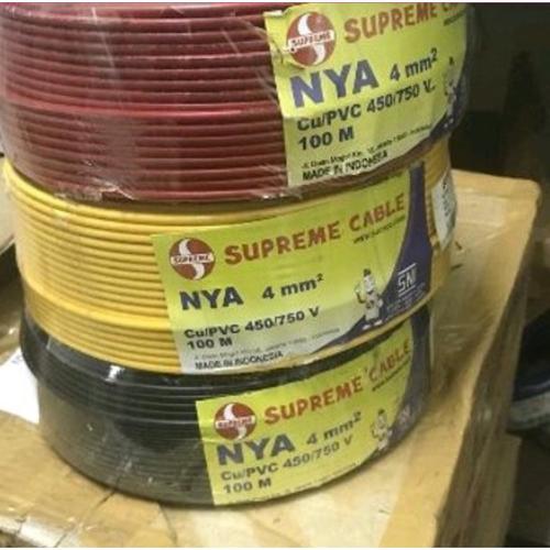 Jual Kabel listrik kawat tunggal NYA 4 mm / 4mm Supreme 100 m roll - Hitam - Kota Surabaya - Pro ...
