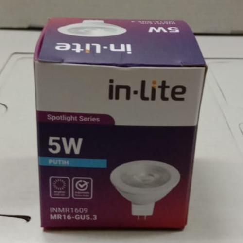 Jual Lampu LED MR16 ADJUSTABLE 220V 5W MR1609 INLITE IN-LITE - 65K ...