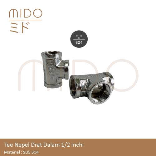 Jual Nepel T Stainless 1/2 / T Shower / Tee Shower Kran / Tee Nepel ...
