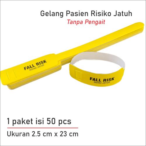 Jual Gelang Pasien Dewasa / Resiko Jatuh / Kuning / Tanpa Pengait - Kab ...