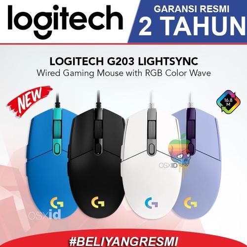 Jual Logitech G102 / G203 LightSync Gaming Mouse - Garansi Resmi ...