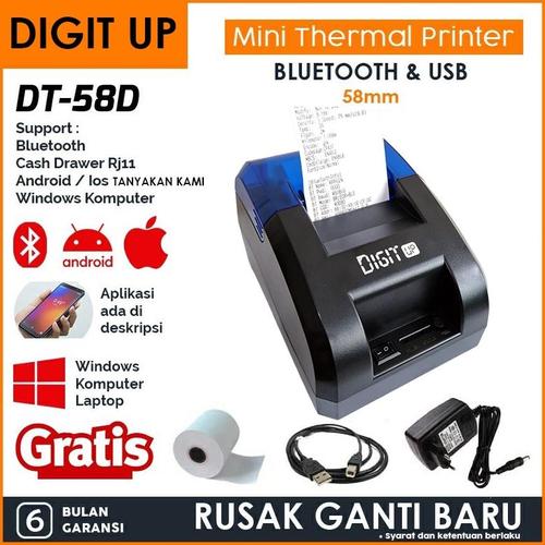 Jual Okay Thermal Printer 58D Digit-up 58D printer Bluetooth Themal ...