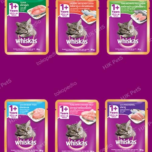 Jual Whiskas Pouch 80gr 80 gr wetfood cat food basah makanan kucing ...