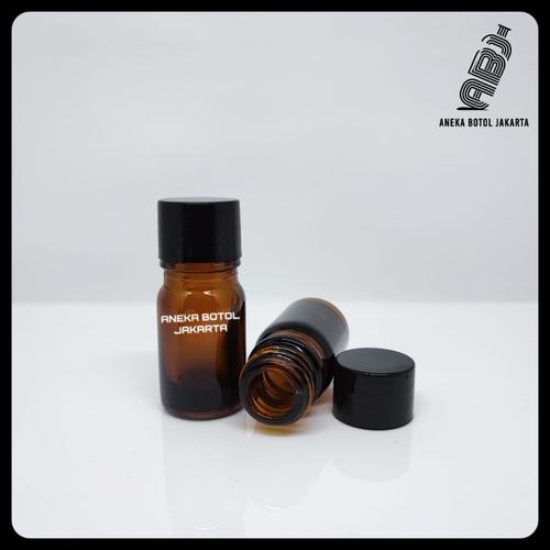 Jual Botol kaca serum amber 5ml tutup ulir plain polos - Hitam ...