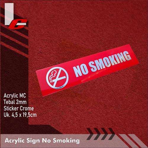 Jual Akrilik NO SMOKING - Acrylic Warna Merah - Signage No Smoking ...