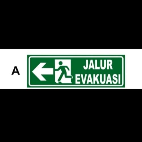 Jual stiker SIGN K3 RAMBU JALUR EVAKUASI TANGGA KIRI KANAN - GAMBAR A ...