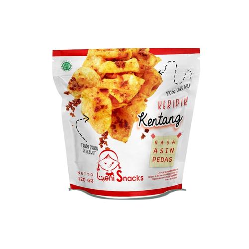 Promo Leni Snacks - Keripik Kentang ASIN PEDAS Extra Ebi Kering 120gr ...