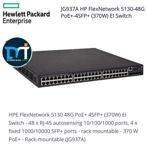 Promo Switch HPE 5130-48G-PoE+-4SFP+ (370W) EI JG937A - Cicil 0% 3x ...