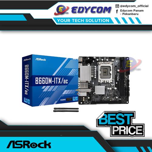 Jual ASRock B660M-ITX/ac (LGA1700, B660, DDR4, USB3.2, SATA3) - Kota Pekanbaru - Edycom | Tokopedia
