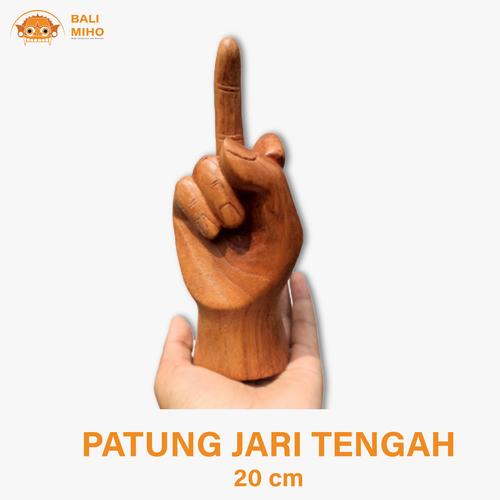 Jual Patung Jari Tengah Kayu Patung Tangan Kayu Patung Tangan Hand ...