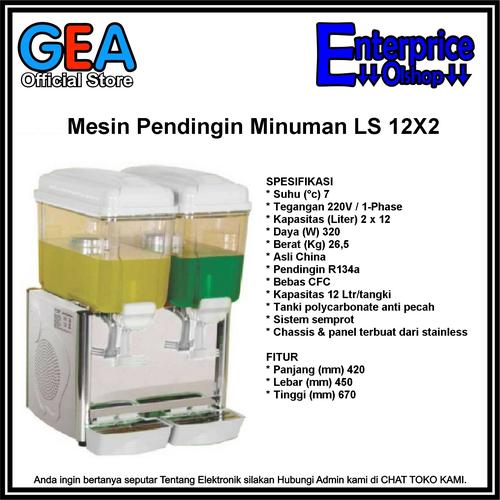 Jual JUICE DISPENSER LS 12x2 MESIN PENDINGIN MINUMAN SISTEM SEMPROT ...