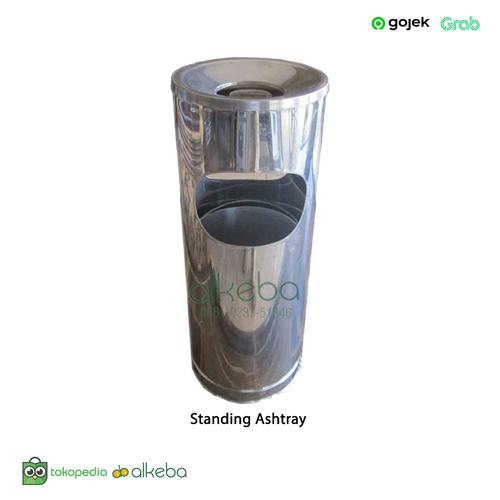 Jual Standing Ashtray Asbak Stainless 25 x 60 cm tempat sampah ...