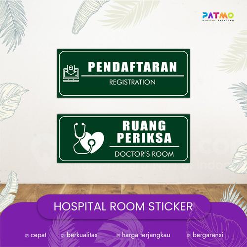 Jual STIKER KLINIK HARAP TENANG/RUANG TUNGGU/RUANG BERSALIN/RUANG ...