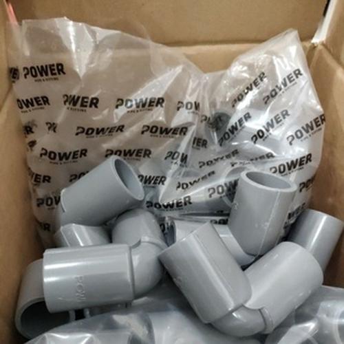Jual [ POWER ] Keni / Knee / L / Elbow Fitting PVC Merk POWER AW 1/2 ...