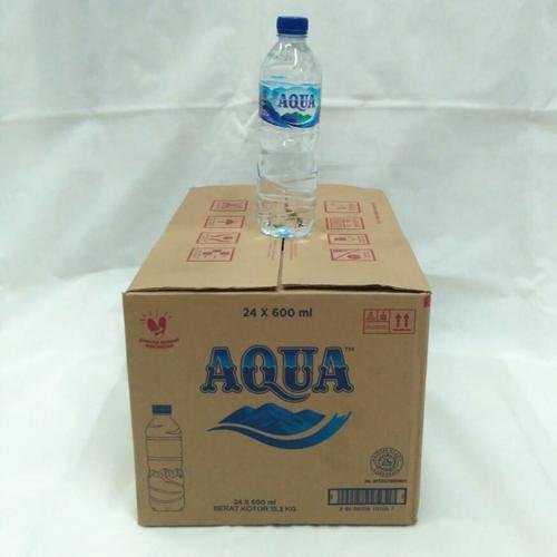 Jual AQUA Air Mineral Kemasan Botol 600 ML Karton / Dus ( 24 Botol ...