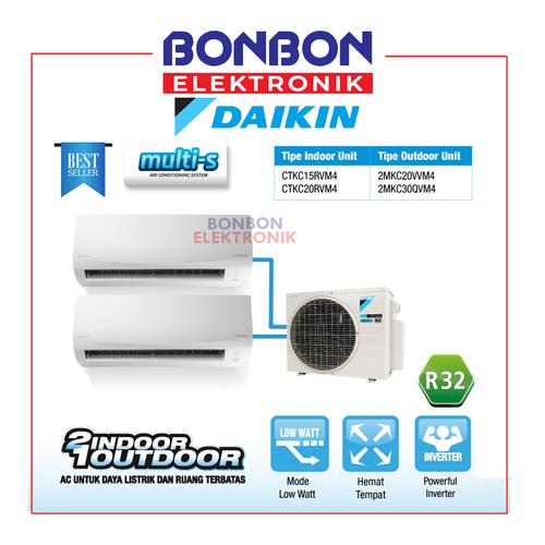 Promo Daikin AC Multi-S (1/2 PK + 1/2 PK) 2MKC20VVM Inverter Cicil 0% ...