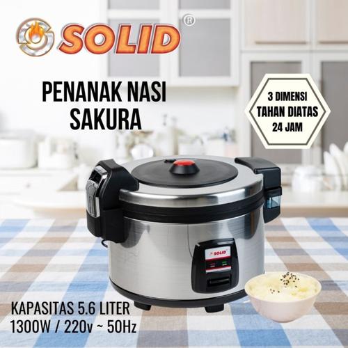 Jual Rice Cooker SOLID SAKURA kapasitas 5.6 Liter Magic Com Penanak ...