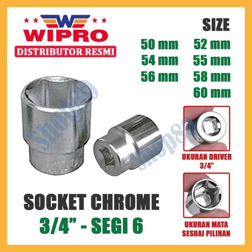 Jual Wipro Mata Kunci Shock Sok Sock 3/4" 6PT 50 52 54 55 56 58 60 mm - 50 mm - Kota Surabaya ...
