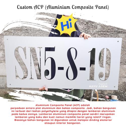 Jual Plat Nomor Rumah ACP / Nomor Rumah Aluminium Custom Ukuran - Plat ...
