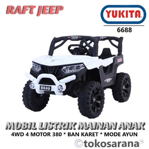 Jual Mobil Listrik Mainan Anak Yukita 6688 Raft Jeep 4WD 4 Gearbox ...