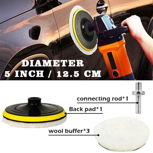 Jual Wool Pemoles Body Mobil Buffer Polish 5 Inch Mesin Poles Bor ...