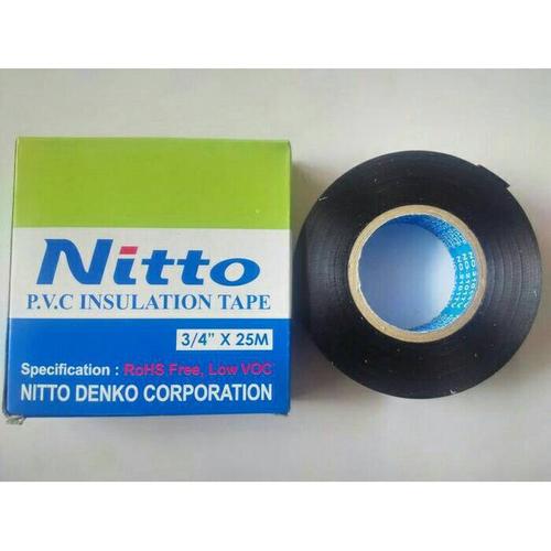 Jual ISOLASI KABEL LISTRIK NITTO 25 m SELOTIP TAPE Nitto 25 meter ...