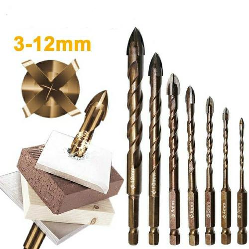 Jual mata bor tombak ulir set multi fungsi 3-12mm twist drill bit 7 pcs ...