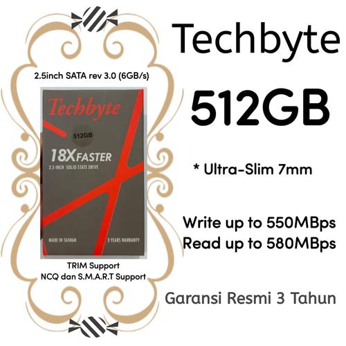 Jual Techbyte SSD 512GB Garansi Resmi bukan 480GB - Kota Depok ...