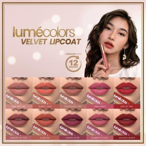 Jual LIPSTIK MATTE LUMECOLORS LIPCOAT KISSPROOF BPOM 100% HALAL-SUNSET ...
