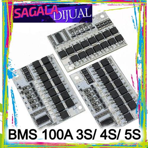 Jual 3S 4S 5S BMS 100A 18650 Battery Protection Circuit Balance ...