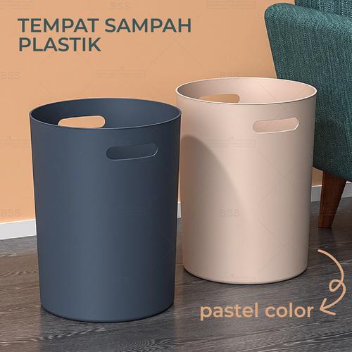 Jual Trash Bin Aesthetic Tempat Sampah Tong Sampah Plastik Prisma Bulat ...