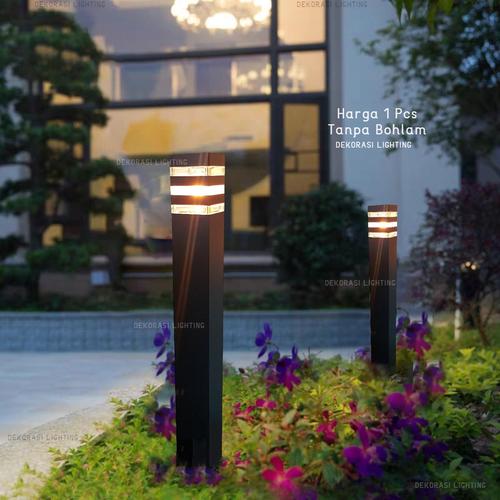 Jual Lampu standing kotak 80cm taman waterproof outdoor fiting e27 ...