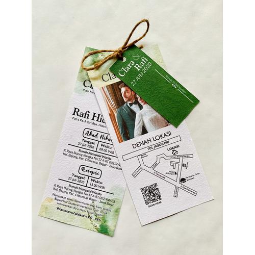 Jual Undangan Pernikahan Hangtag Simple Kertas Bertekstur HT - HT-02 ...