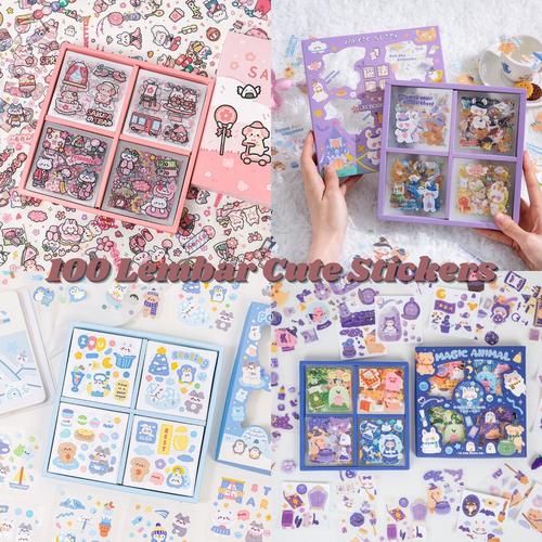 Jual 100 LEMBAR STICKERS /BOX Sticker Lucu Stiker Deco Tahan Air Girl ...