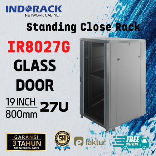 Jual Close Rack INDORACK Glass Door Rack Server 27U Depth 800mm ...