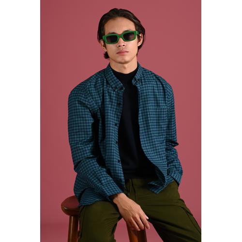 Promo KEMEJA PREPP STUDIO GINGHAM SHIRT LS SCOOTER EDITION CYAN - M ...