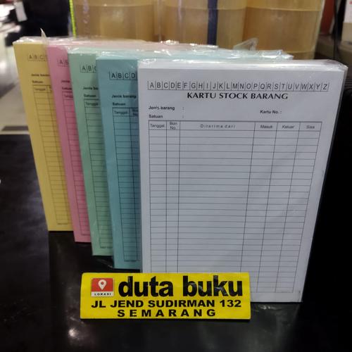 Jual KARTU STOK (PERSEDIAAN BARANG) KWARTO 100 LEMBAR - Putih - Kota ...
