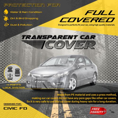 Jual Body Cover Mobil Plastik TEBAL Civic FD WATERPROOF Anti Air Fit ...