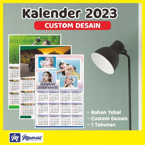 Jual Cetak Kalender Dinding 2023 Custom Kalender Tahunan Custom Foto ...