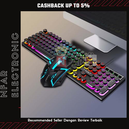 Jual Paket Keyboard Gaming Keyboard Mouse Gaming LED RGB Bulat ...