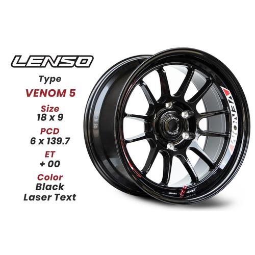 Jual VELG LENSO VENOM 5 BLACK GLOSSY R18x9 ET0 UNTUK PAJERO FORTUNER - Kota Surabaya - duta ...