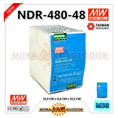 Jual POWER SUPPLY MEAN WELL NDR-480-48 MEANWELL TRAVO DC 48V 480W ORI ...