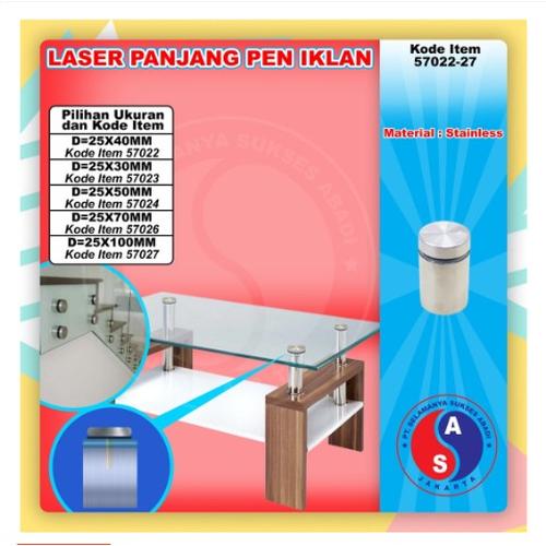 Jual Pen Iklan WINSTON 25 mm Sign Board Paku Baut Skrup Penjepit Kaca ...