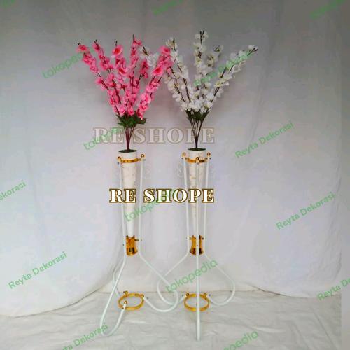 Jual bunga hias sakura tinggi 120cm/bunga plastik pot corong/pohon hias ...