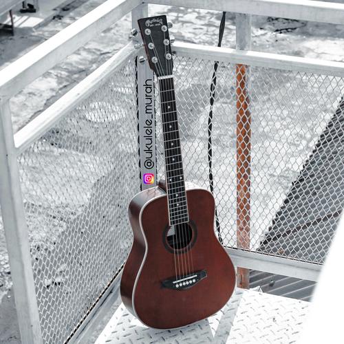 Jual Gitar Mini Akustik 3/4 Martin Junior Custom Coklat Tua Fullset ...